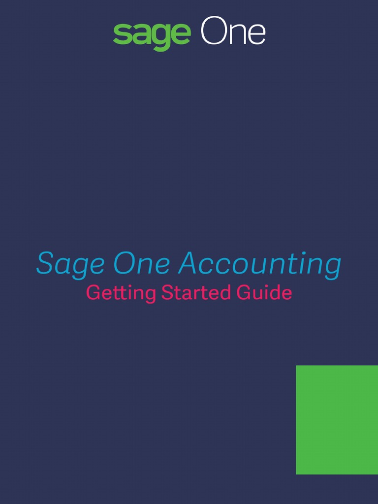 Sage One Accounting Getting Started Guide 1 | PDF | Value Added Tax ...