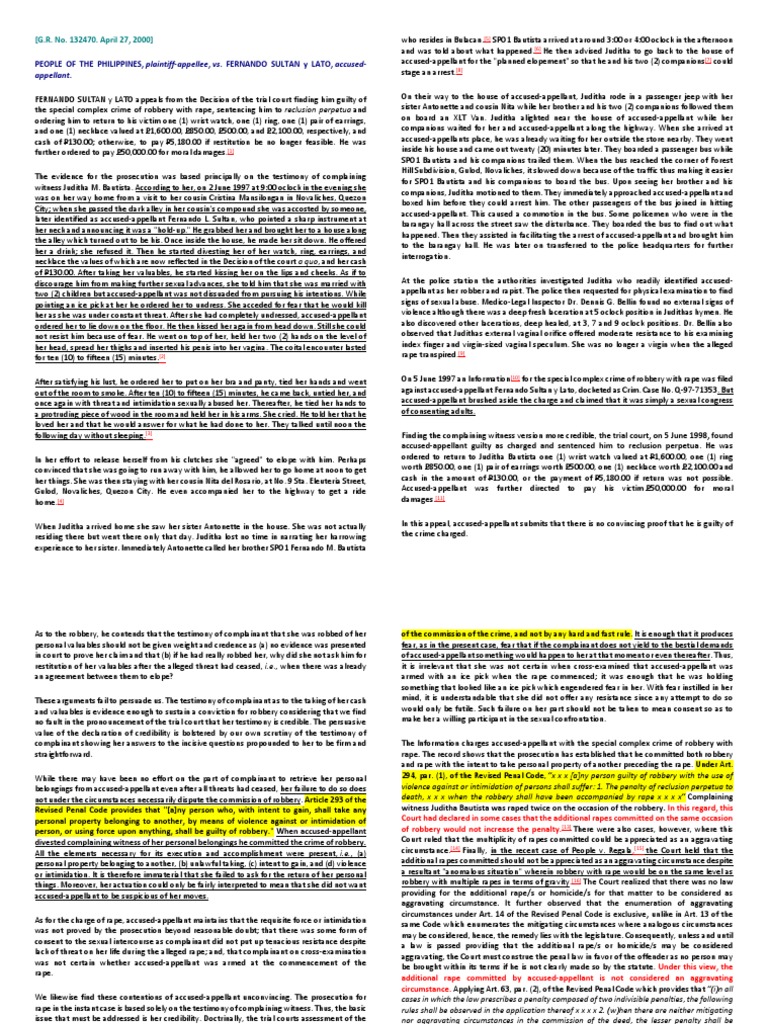 Robbery Cases | PDF | Rape | Murder