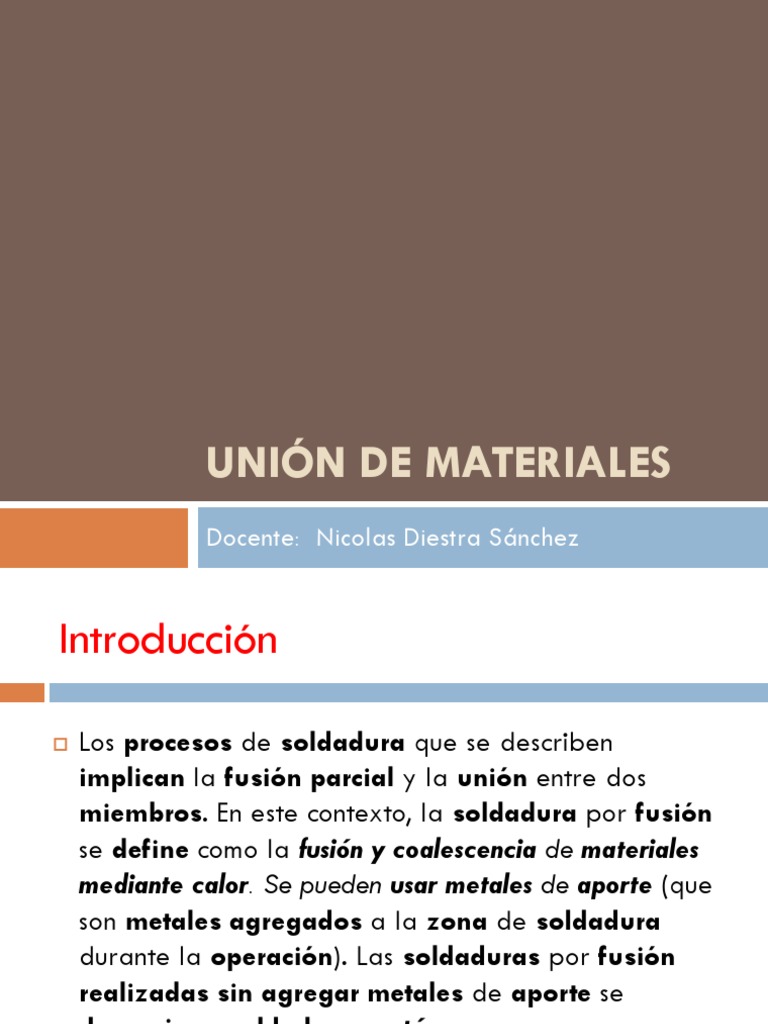 Union de Materiales | PDF | Soldadura | Construcción