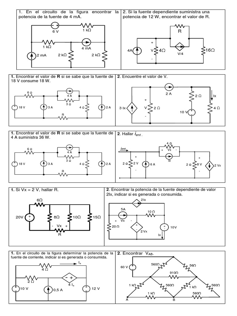 Ejercicios de kirchhoff.pdf | Electricidad | Electromagnetismo