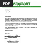 Excuse Letter For Singing Angels Choir | PDF | Choir | Music Performance