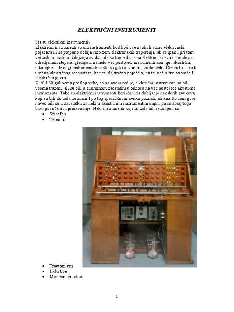 Električni Instrumenti | PDF