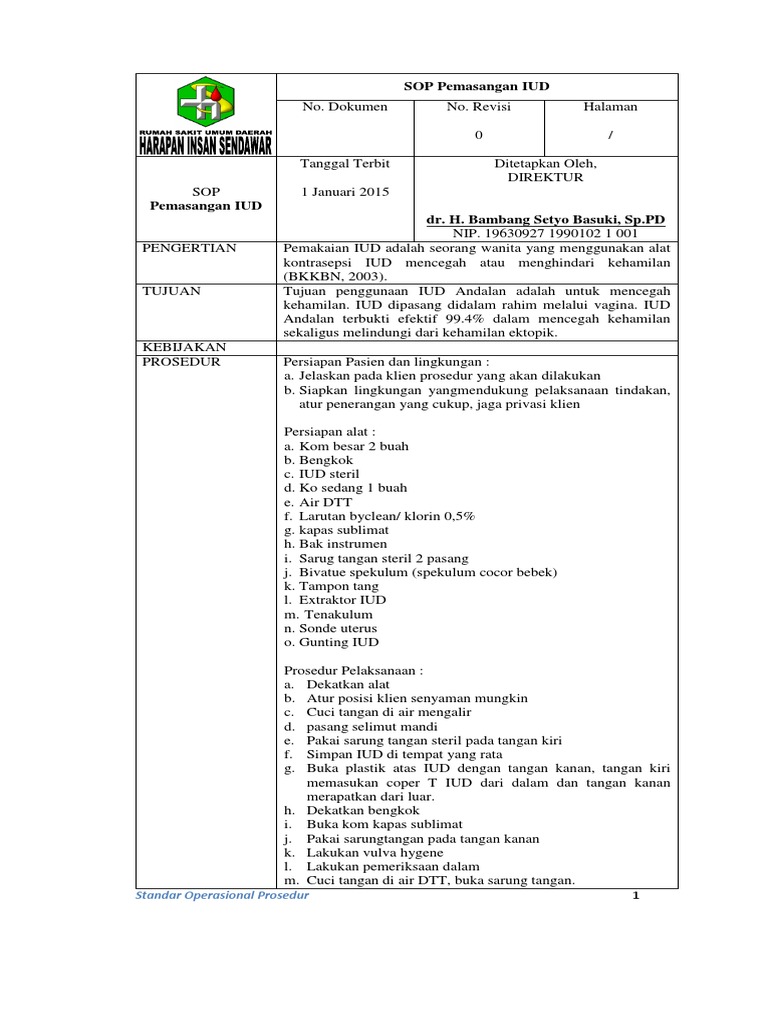 SOP Iud | PDF