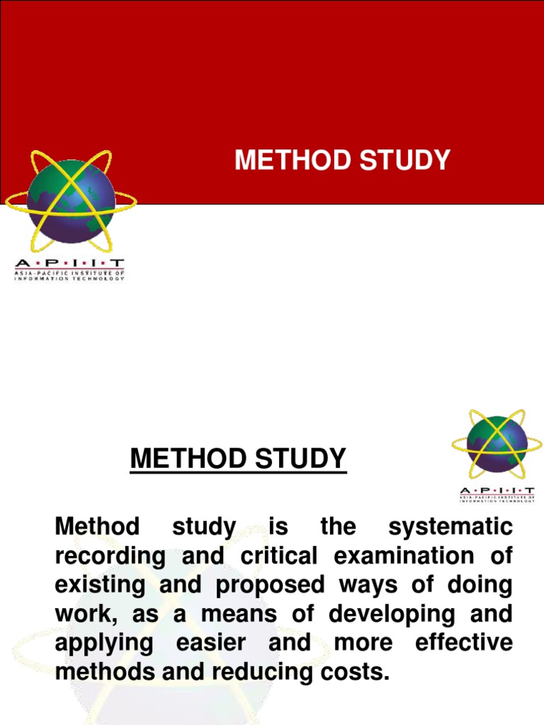 08 Method Study Pdf Business