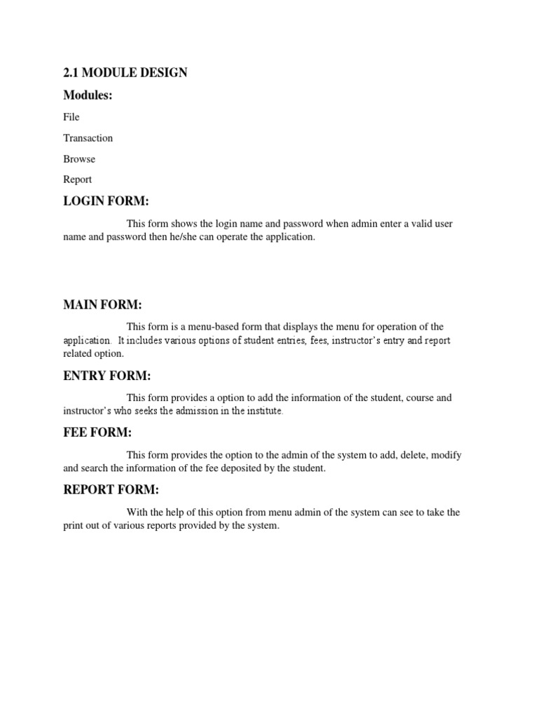 2.1 Module Design Modules | PDF