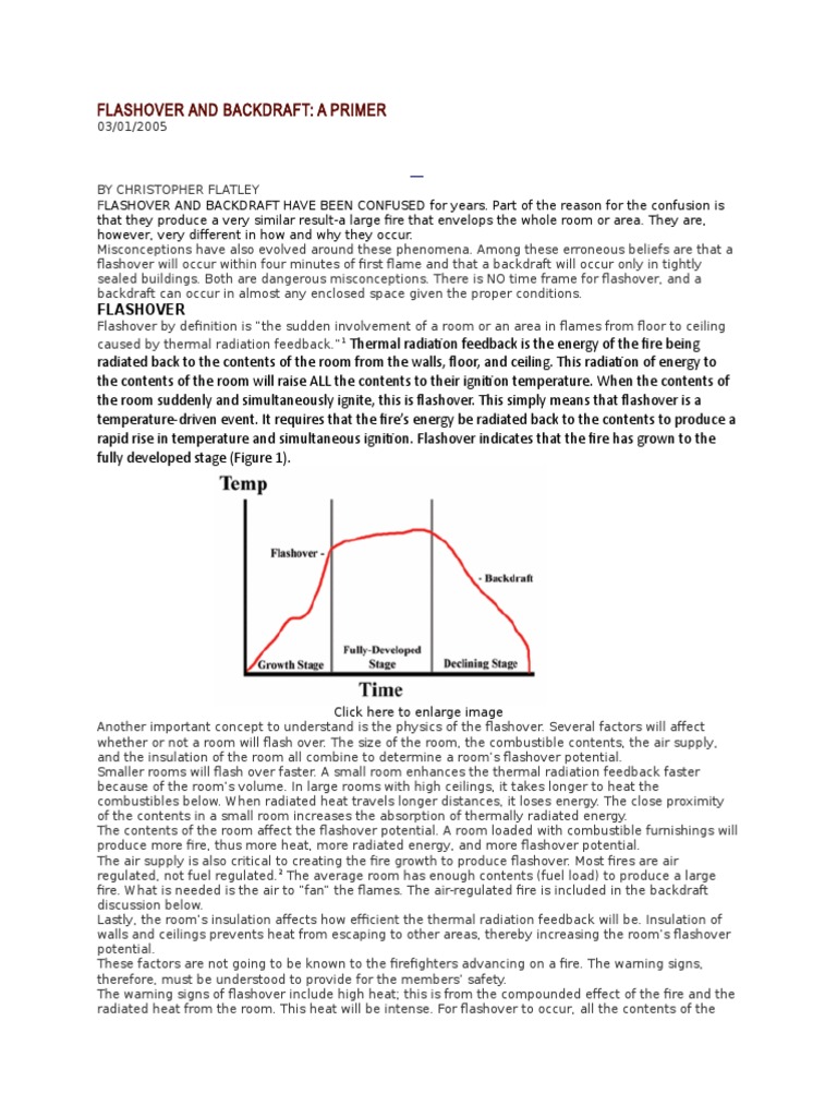 Flashover Vs Backdraft Primer | PDF | Fires | Firefighter