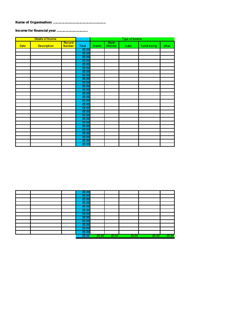 Accounts Spreadsheet Template (CAS) | PDF | Expense | Cheque