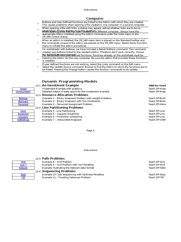 c19 DP Models | PDF | Recursion | Mathematical Optimization
