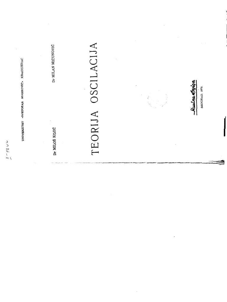 Teorija Oscilacija | PDF