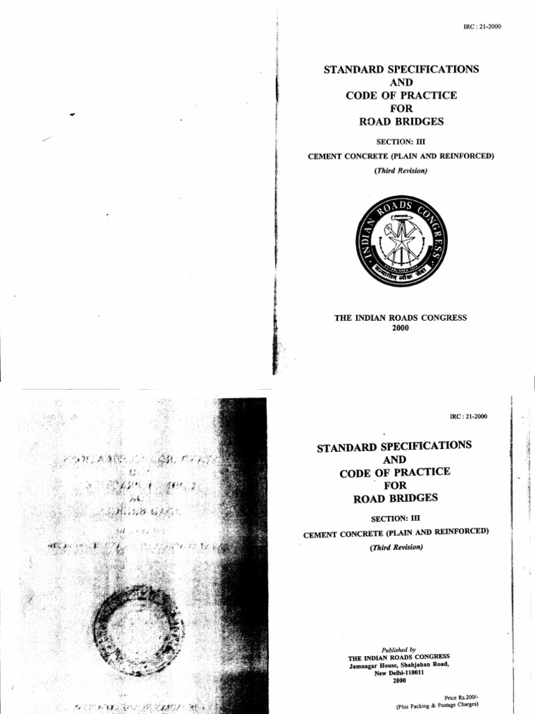 IRC-21 - (Road Bridges Sec-III Code and Practice) | PDF