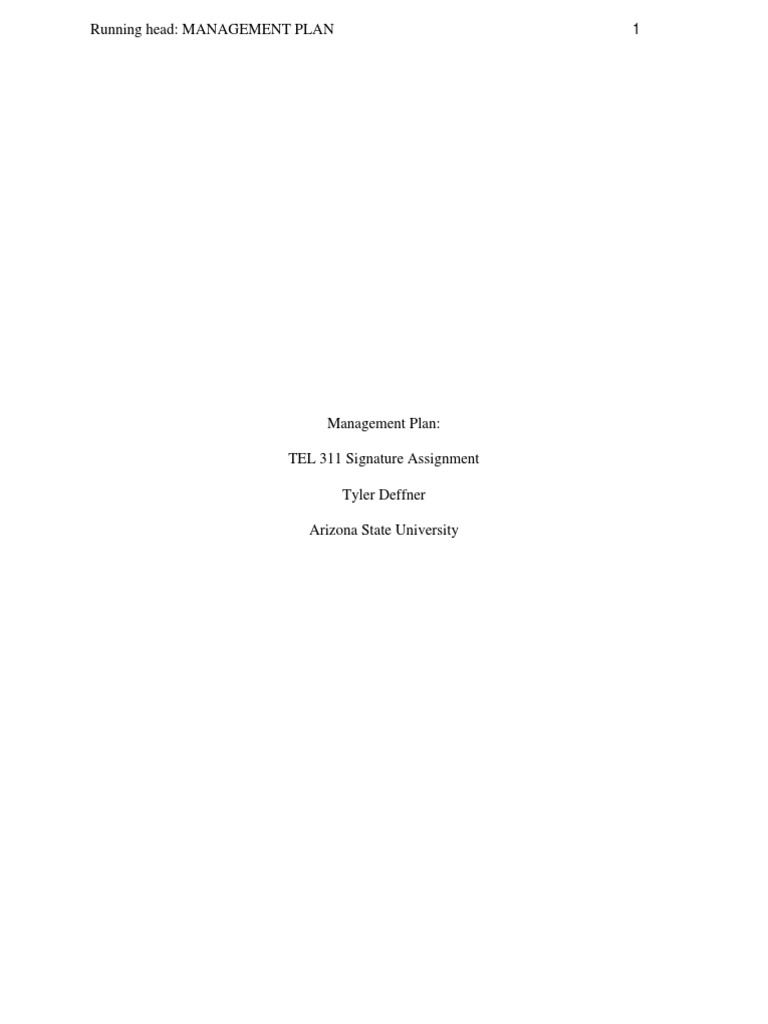 Management Plan | PDF | Classroom | Teachers