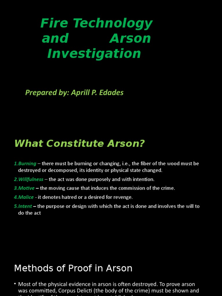 Aprill Report Arson | PDF | Fires | Smoke