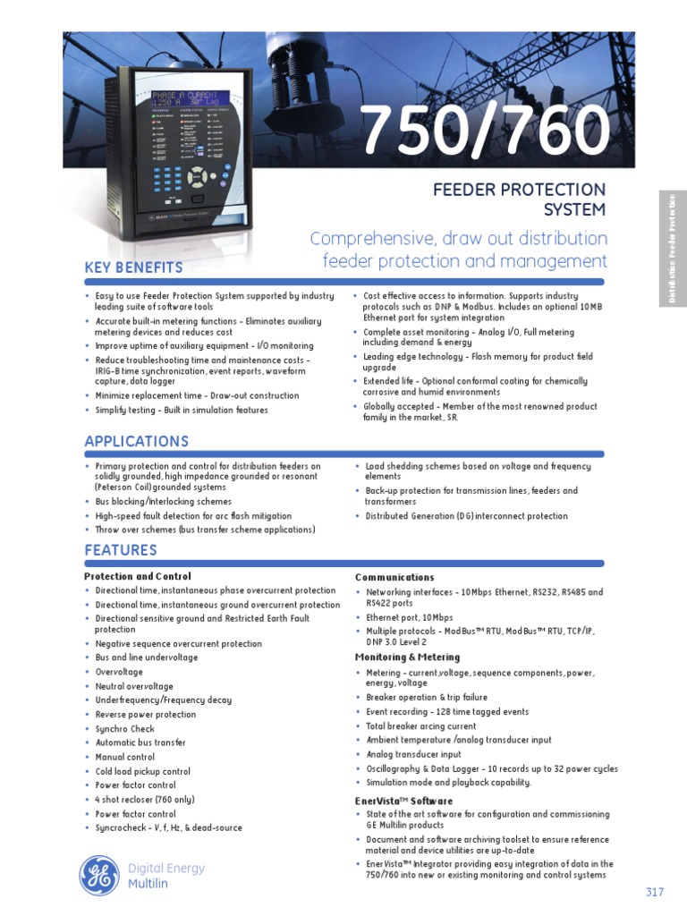 Comprehensive, Draw Out Distribution Feeder Protection and Management ...