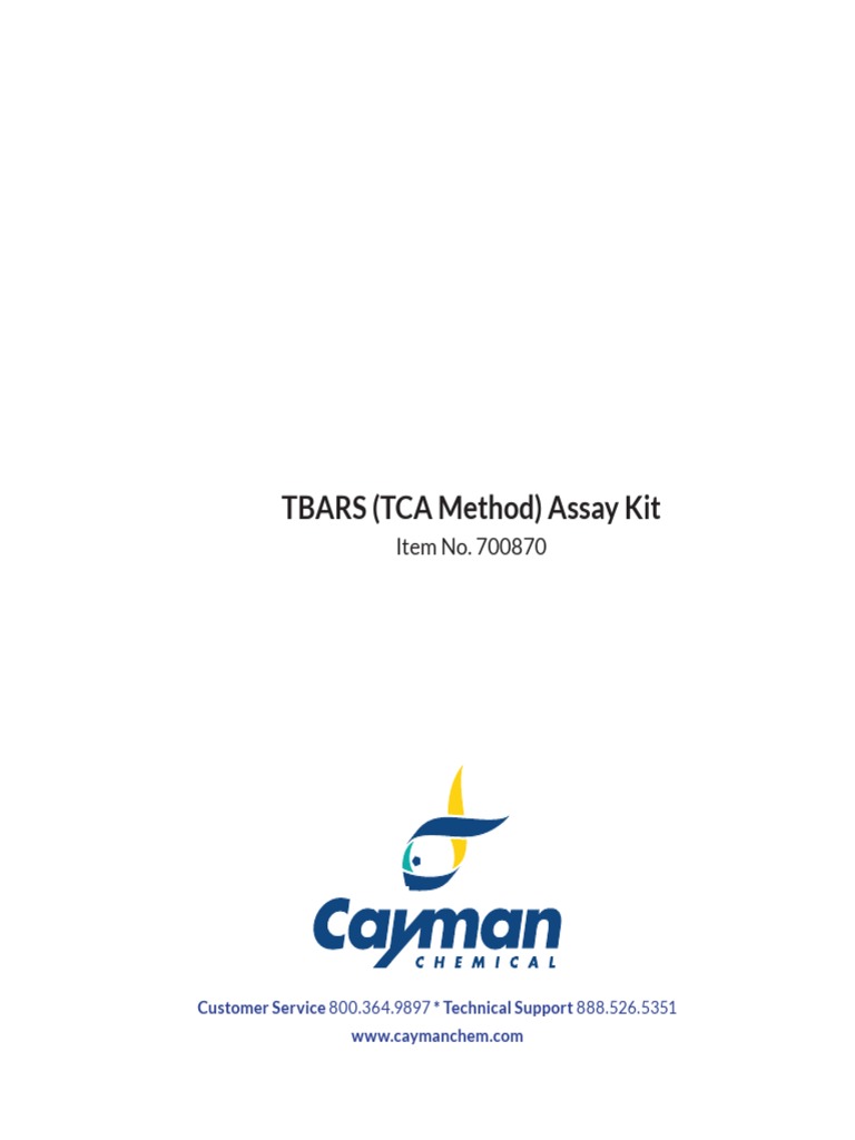 Tbars (Tca Method) | PDF | Lipid Peroxidation | Sodium Hydroxide