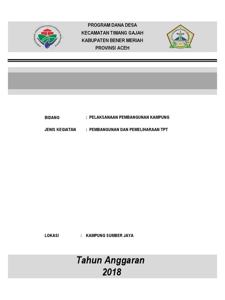 RAB Pembangunan MCK dan TPT 2018 | PDF