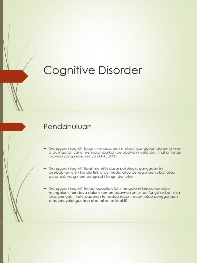Cognitive Disorder | PDF