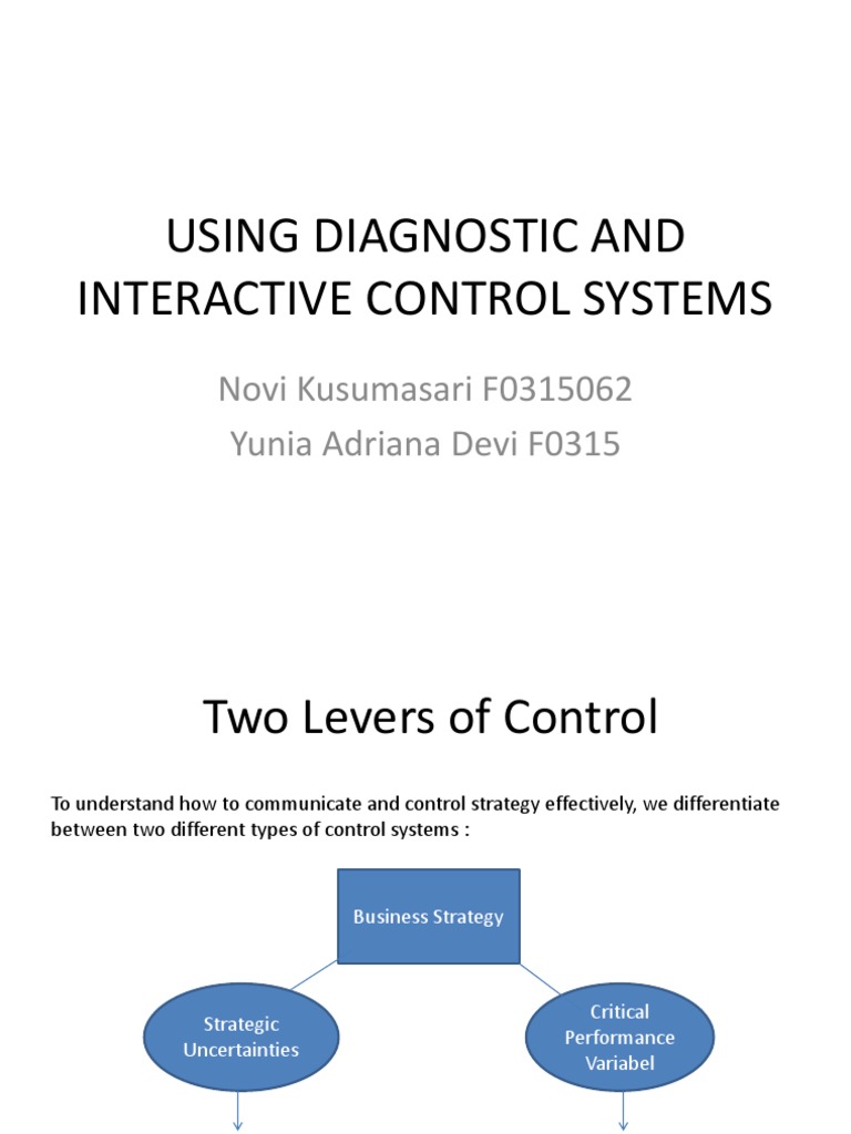 Using Diagnostic and Interactive Control System | PDF | Control System ...