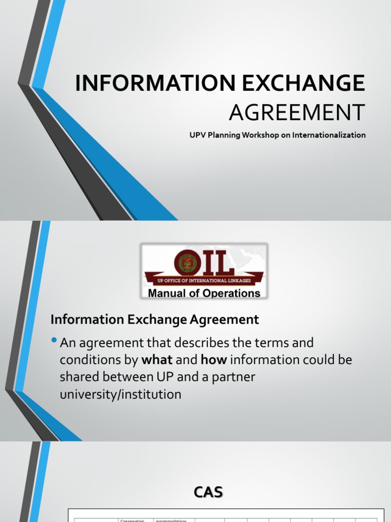 Information Exchange Agreement | PDF
