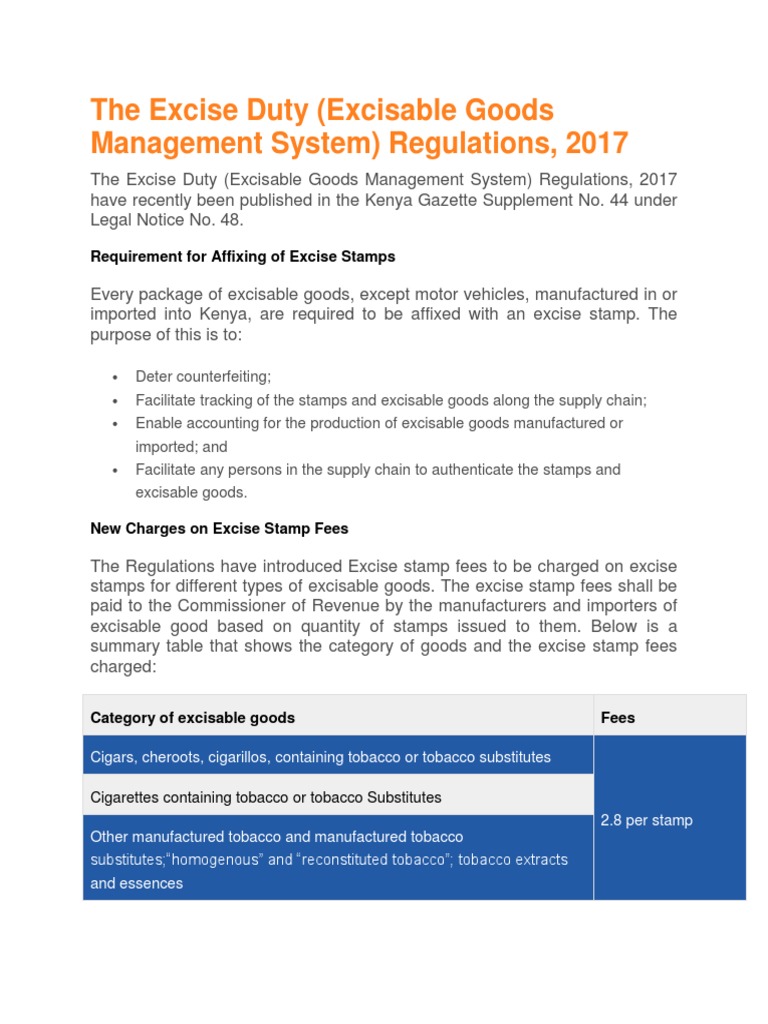 The Excise Duty | PDF | Excise | Taxation
