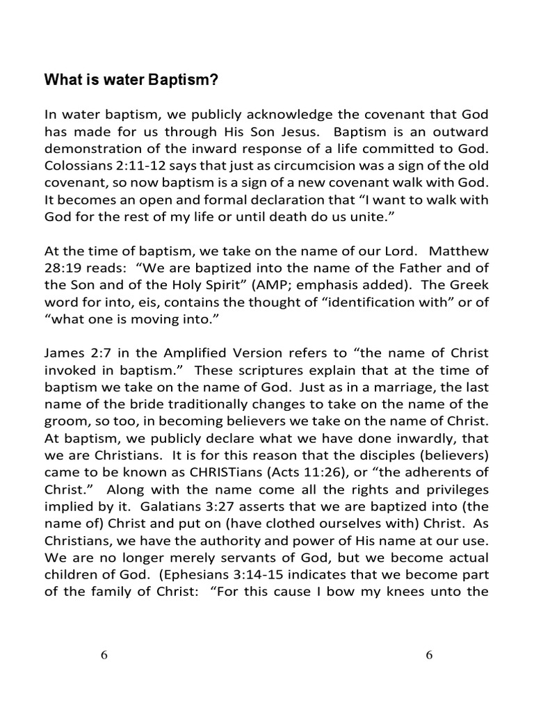 Baptism Notes | Download Free PDF | Baptism | Acts Of The Apostles
