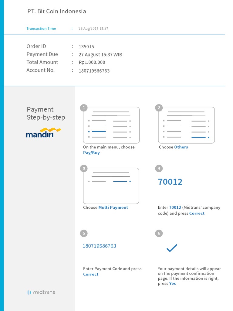 Midtrans Payment Instructions | PDF | Finance & Money Management