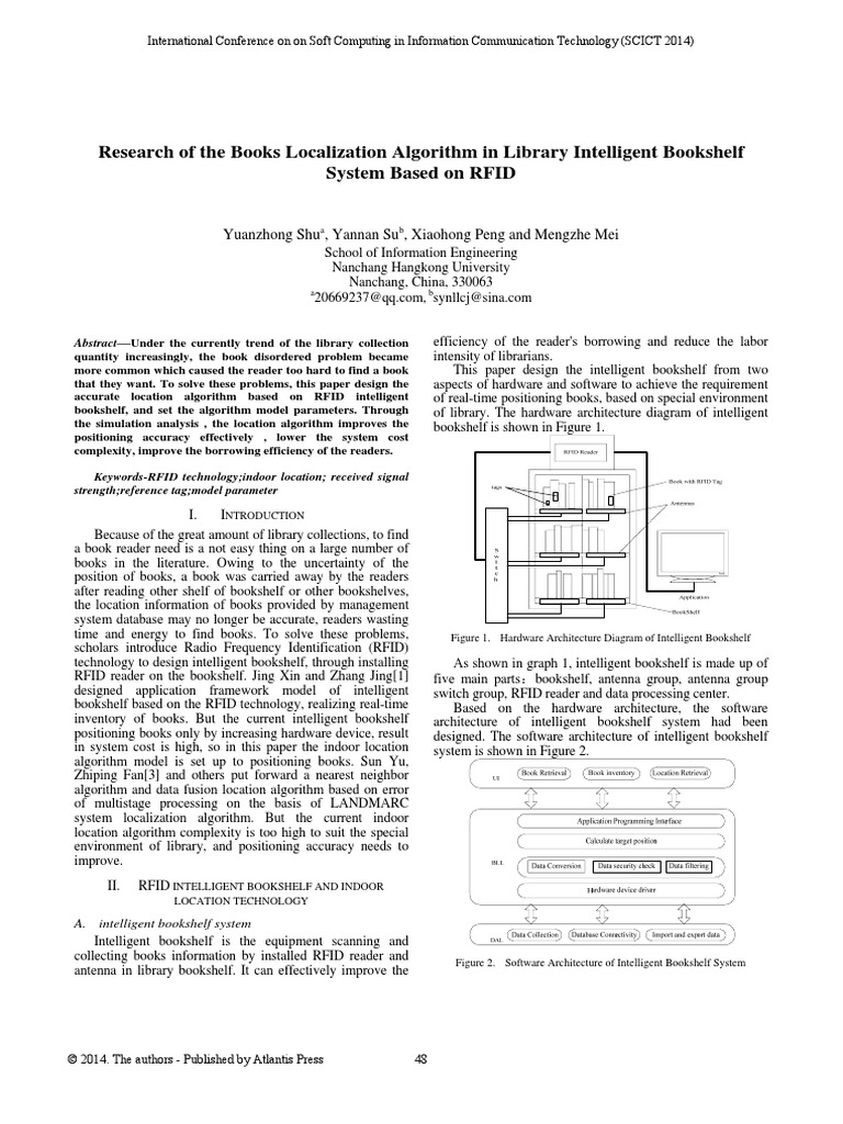 Research of The Books Localization Algorithm in Library Intelligent ...