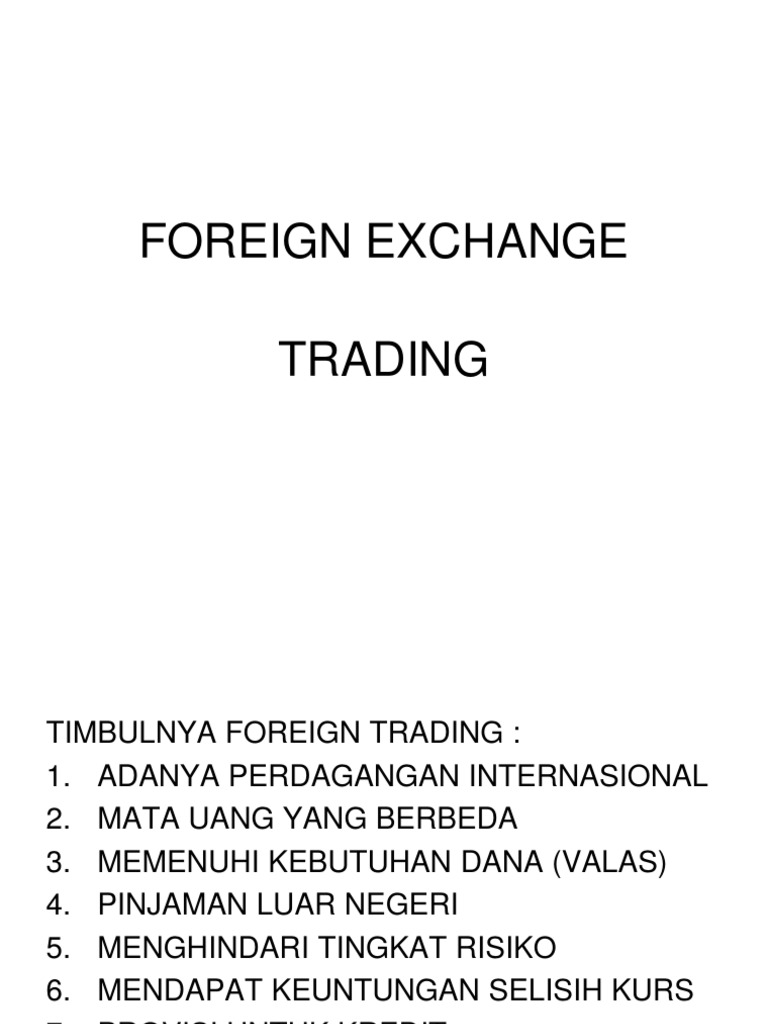 Foreign Exchange | PDF