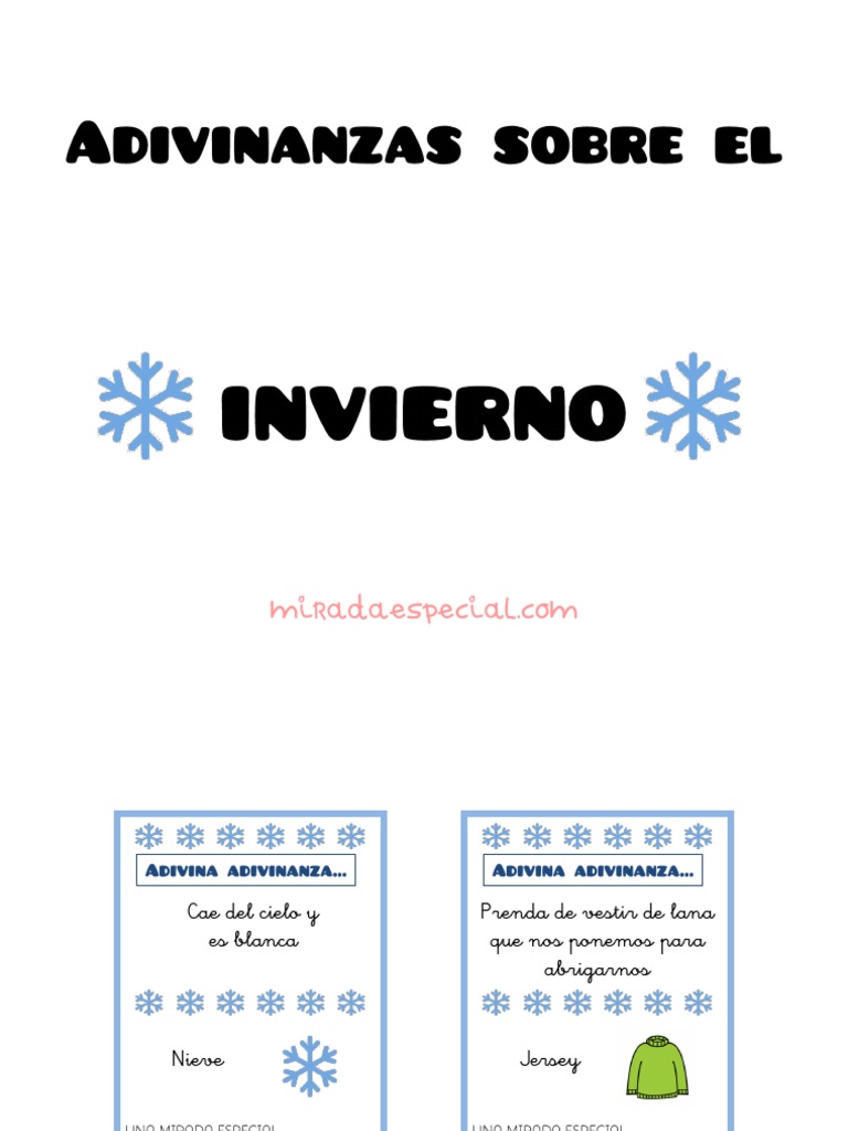 Adivinanzas Sobre El Invierno | PDF