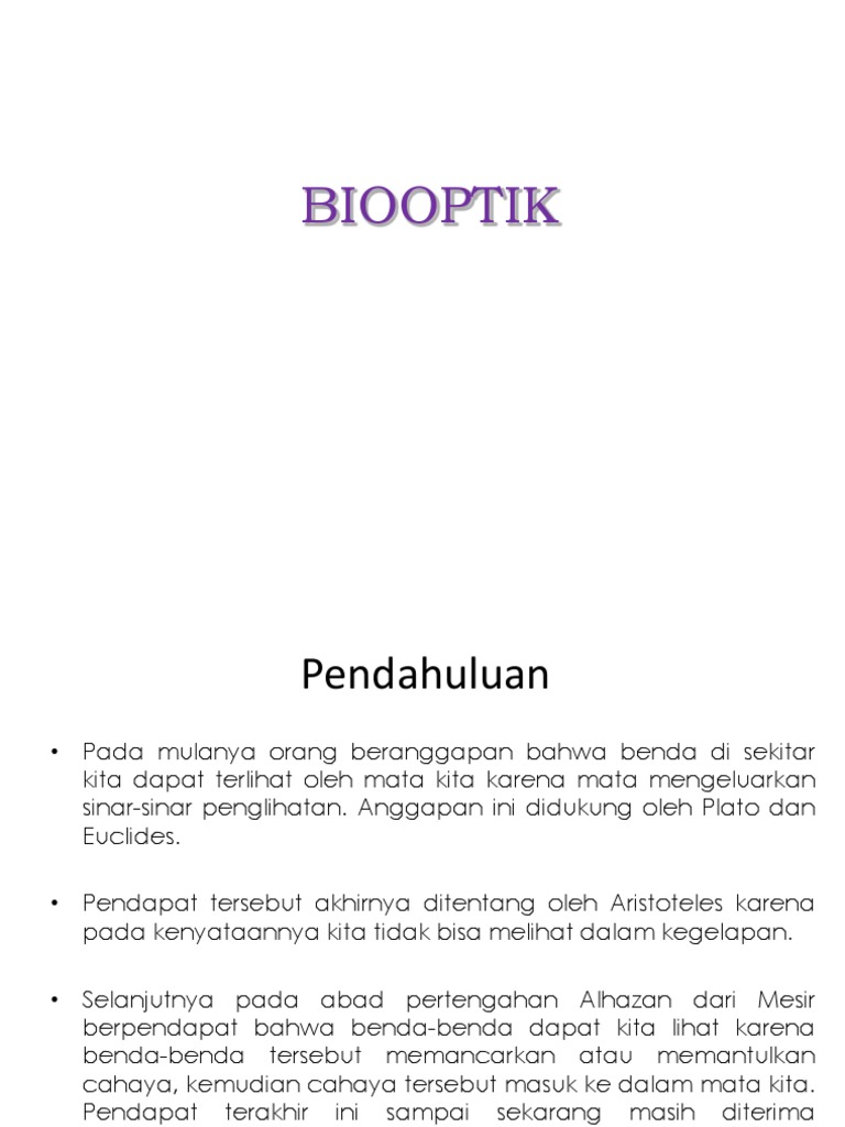 Materi Ke-10 Biooptik | PDF