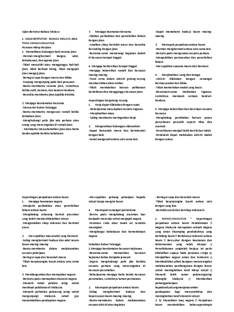 Ujian Lisan BM Angel 7 April 2018 | PDF