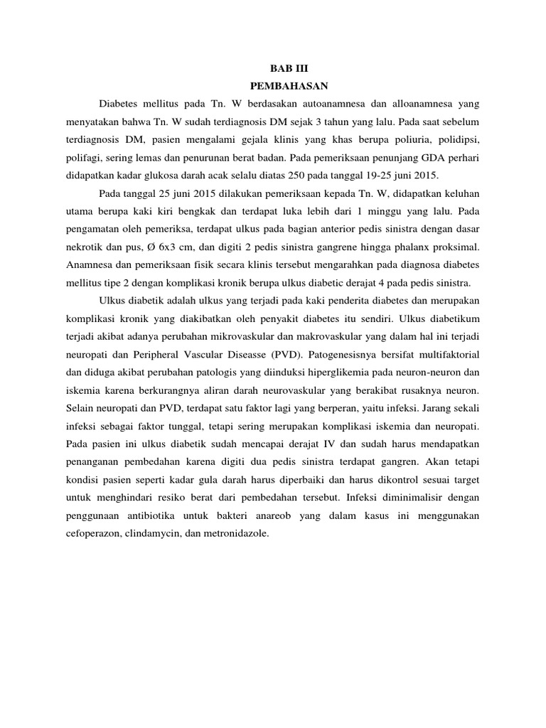 Contoh Diskusi Ulkus DM | PDF