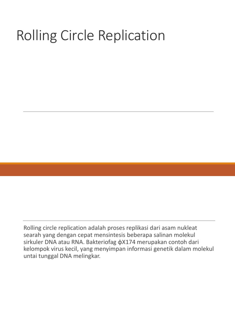 Rolling Circle Replication Fix | PDF | Metode & Bahan Ajar | Seni