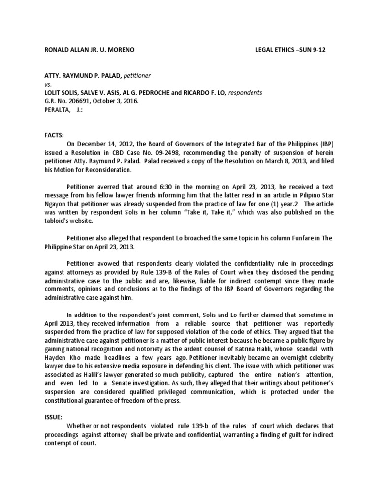 Case Digest | PDF | Practice Of Law | Lawyer