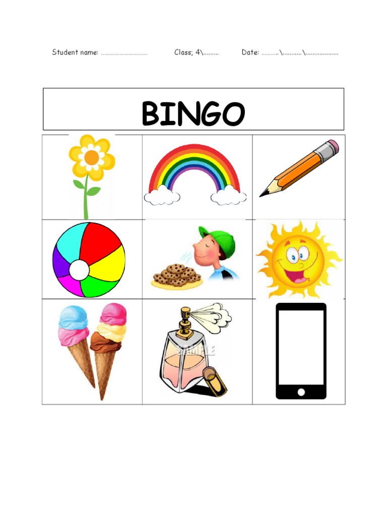 Bingo Game Template for Students | PDF