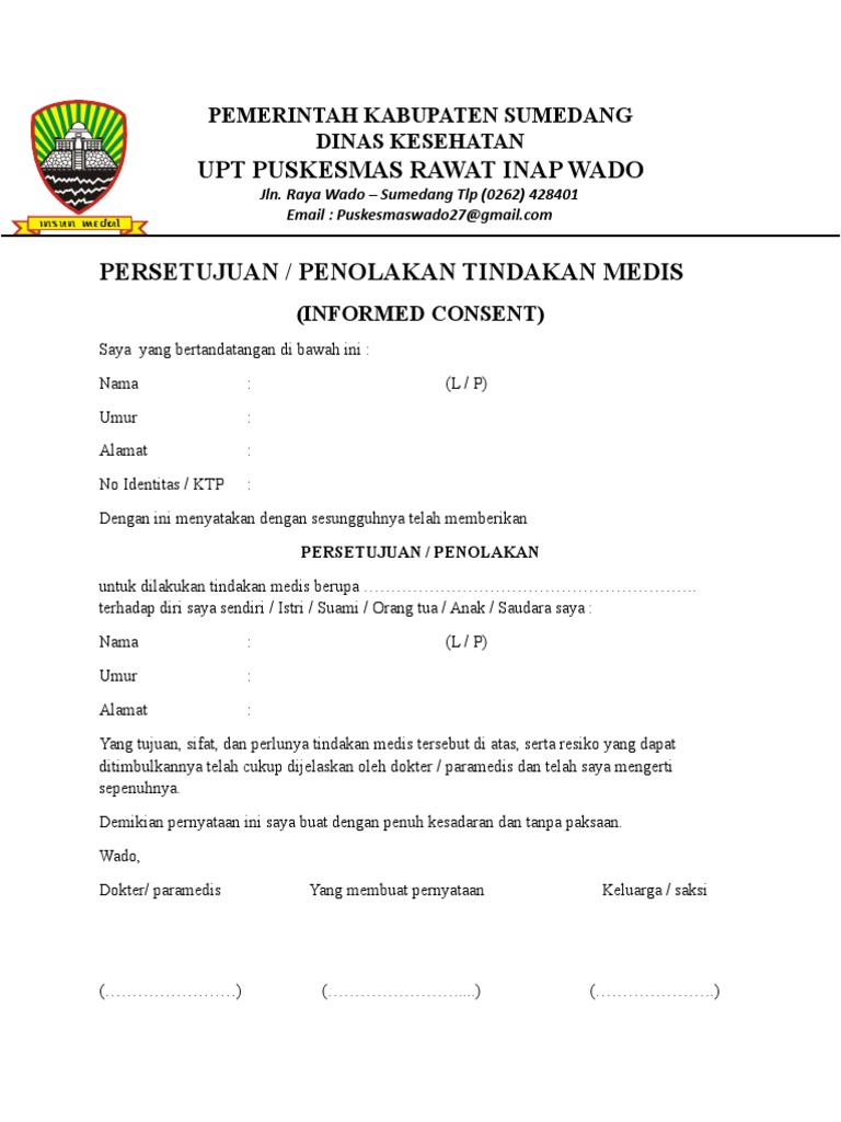 Formulir Informed Consent | PDF