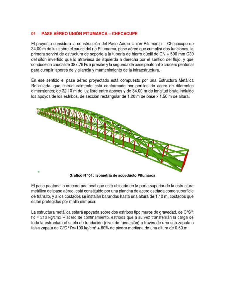 Memoria Descriptiva Pase Aéreo | PDF