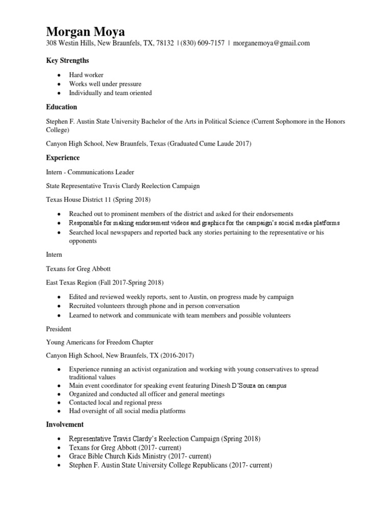 Morgan Moya: Key Strengths | PDF