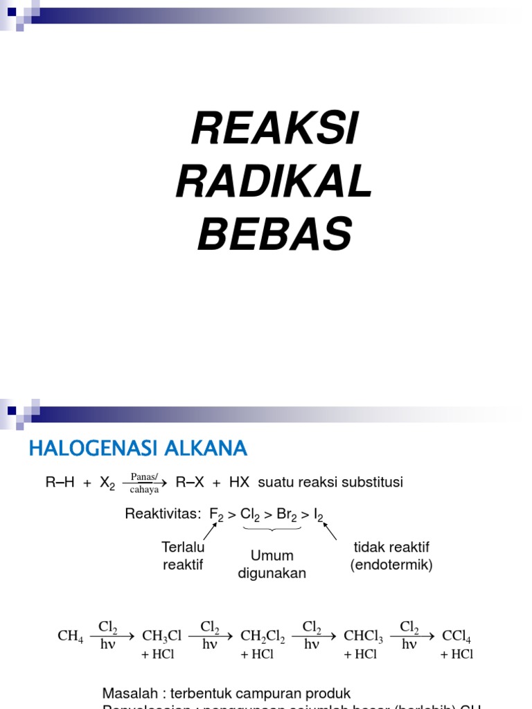 Materi Reaksi Radikal Bebas - NEW | PDF