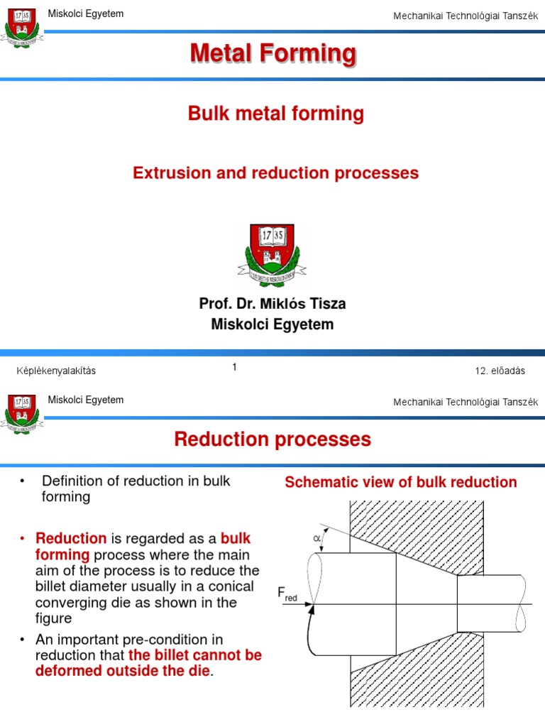 Bulk Metal Forming Processes Overview | PDF | Extrusion | Building ...