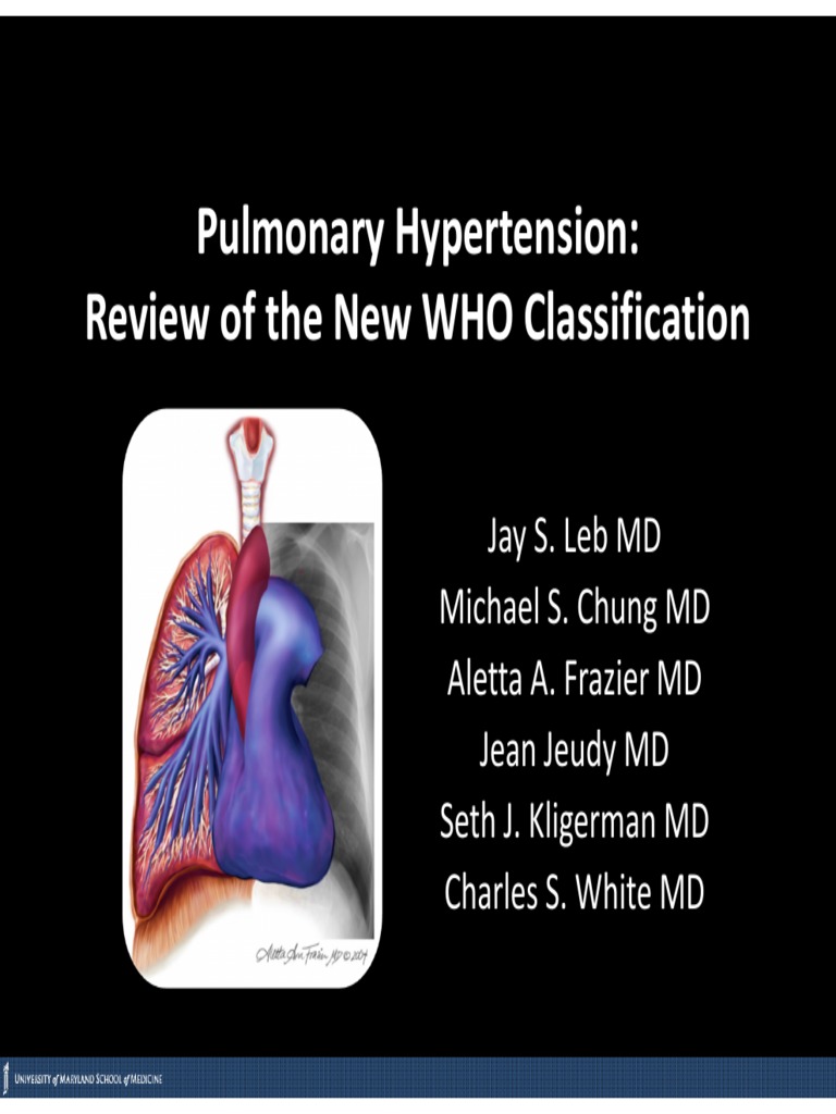 168 Pulmonary Hypertension Review of the New WHO Classification | Vein ...