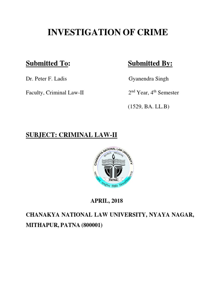Investigation of Crime | PDF | Crime & Violence | Crime Thriller