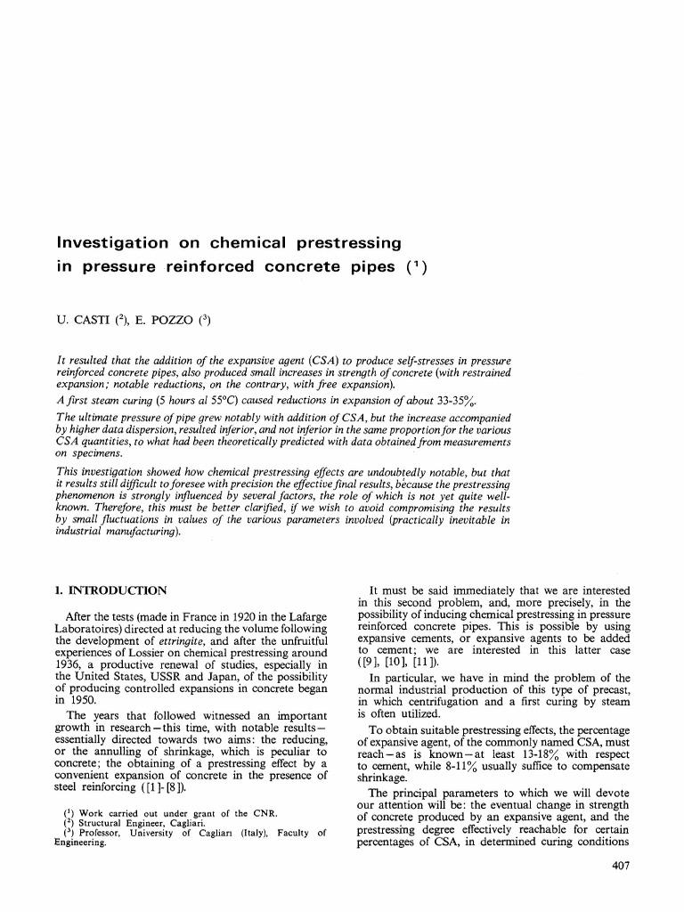 Investigation On Chemical Prestressing in Pressure Reinforced Concrete ...