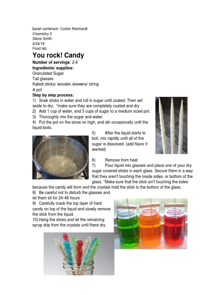 Rock Candy | PDF | Solution | Crystallization