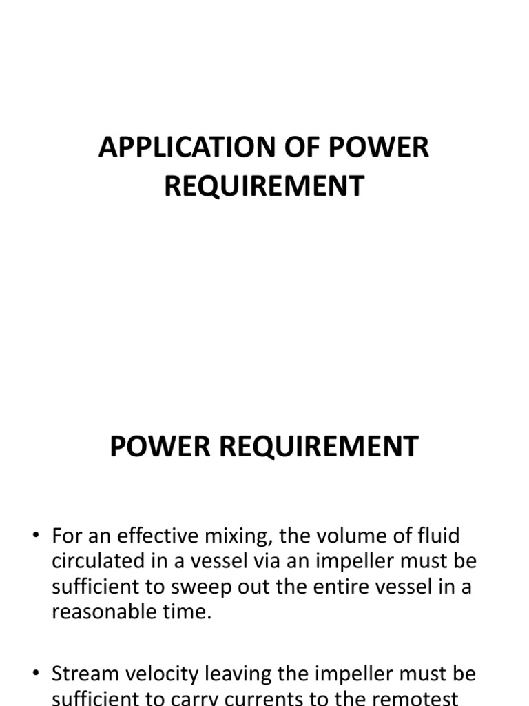 Power Requirement | PDF | Soft Matter | Applied And Interdisciplinary ...