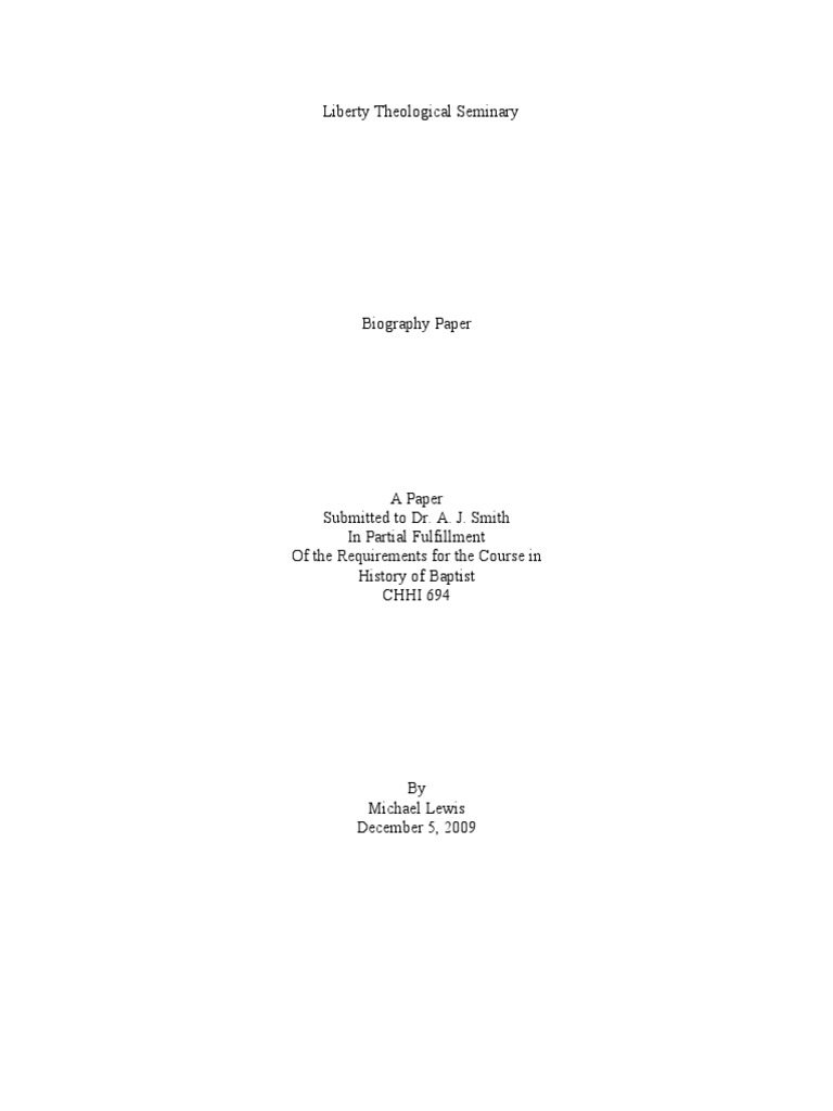 Benjamin Randall Biography Paper CHHI 694 | PDF | Monotheistic ...