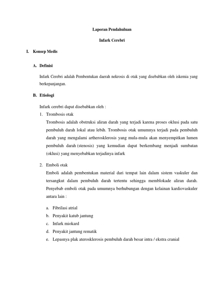 Definisi dan Klasifikasi Infark Cerebri | PDF | Sains & Matematika