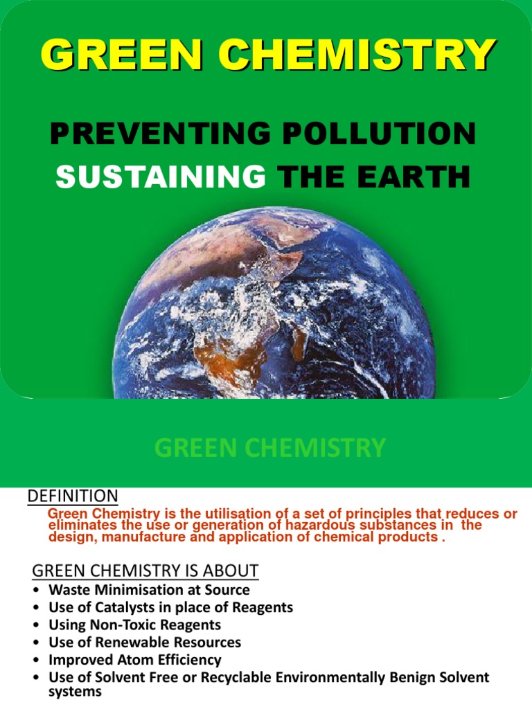 Green Chemistry | PDF | Green Chemistry | Chemistry