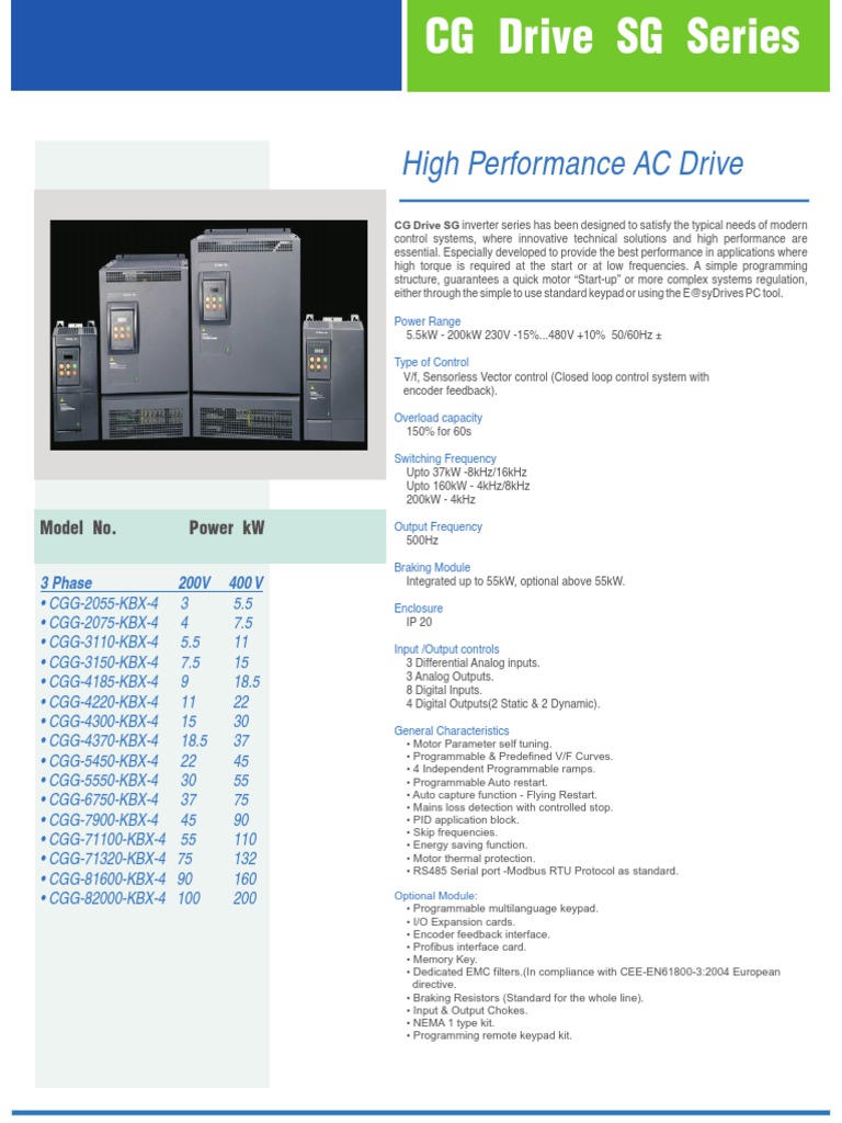 CG Drive SG | PDF | Control System | Feedback
