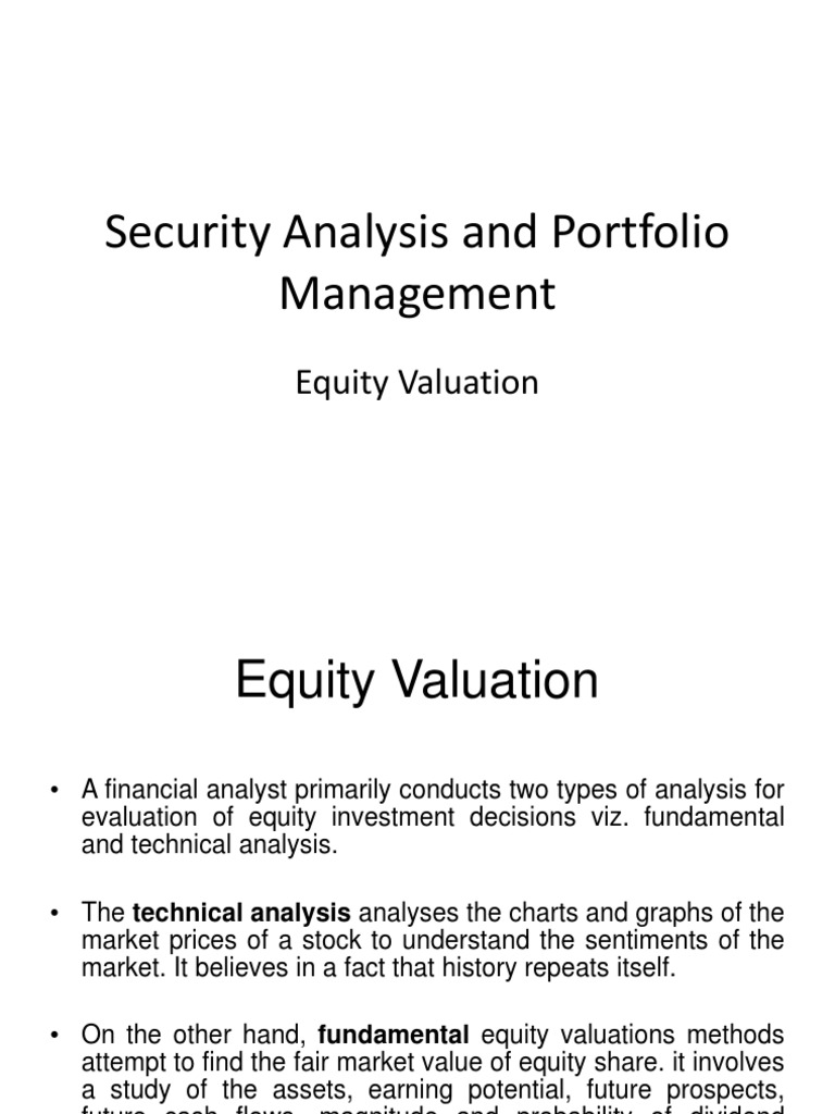 Equity Valuation | PDF | Book Value | Valuation (Finance)