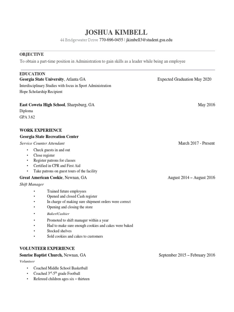 Career Services Resume 3 | PDF